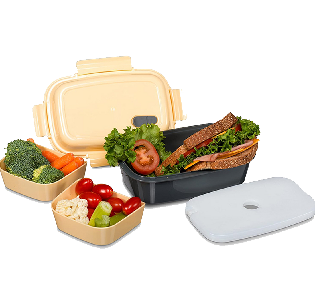 Cuddly Hippo Premium Bento Lunch Box - Leakproof, BPA-Free, Multi-Comp